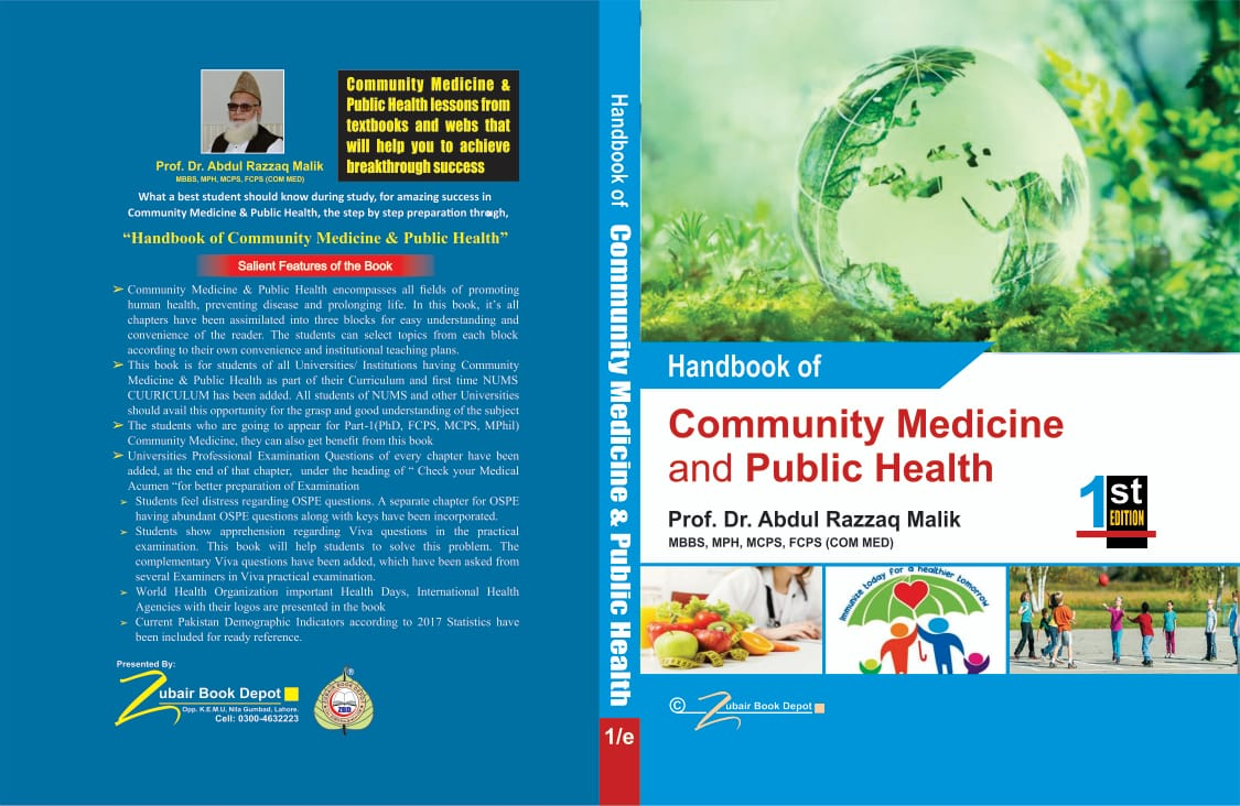 Community Medicine and Public Health by Dr. Abdul Razzaq Malik – jadeed.store